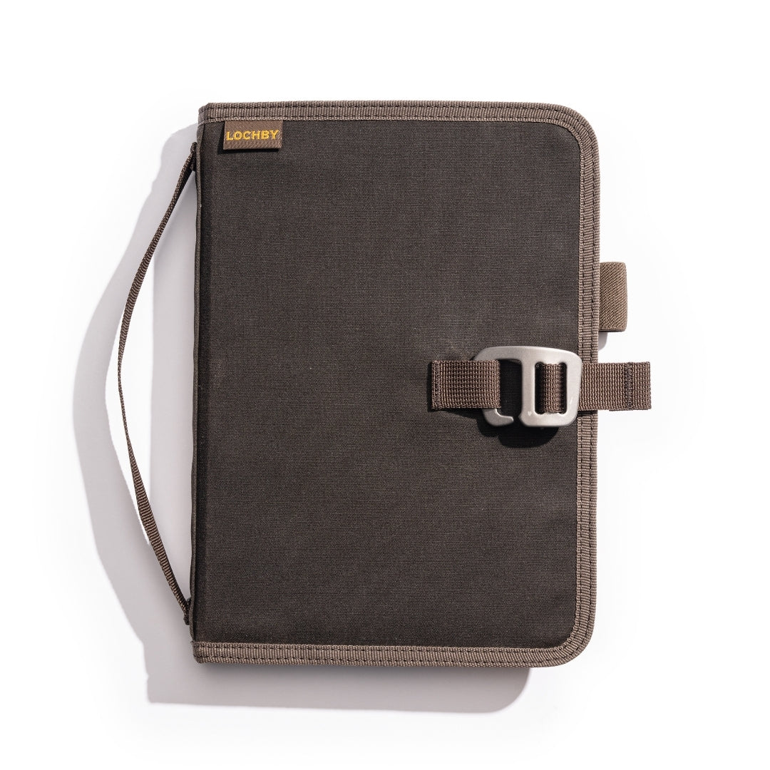 LOCHBY Field Binder A5: Durable Waxed Canvas 6‑Ring Binder