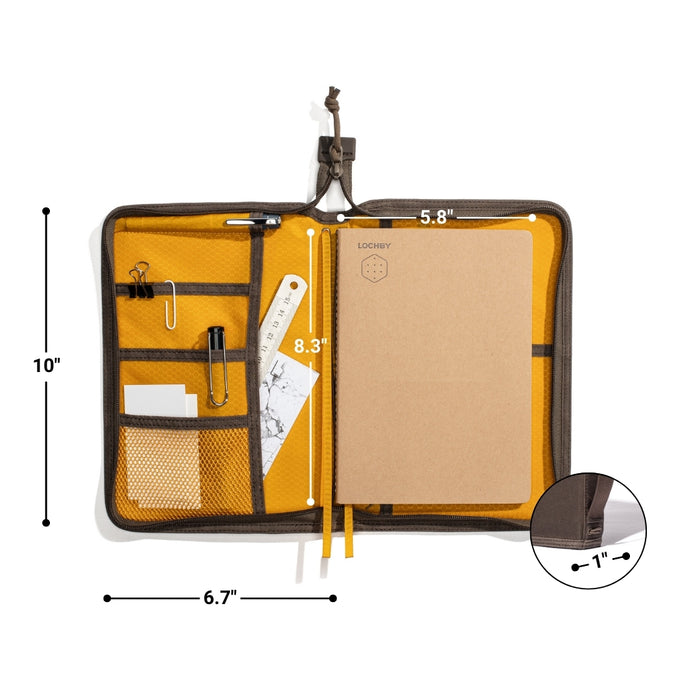 LOCHBY Field Folio A5: Zippered Notebook & Pen Organizer with Included ...