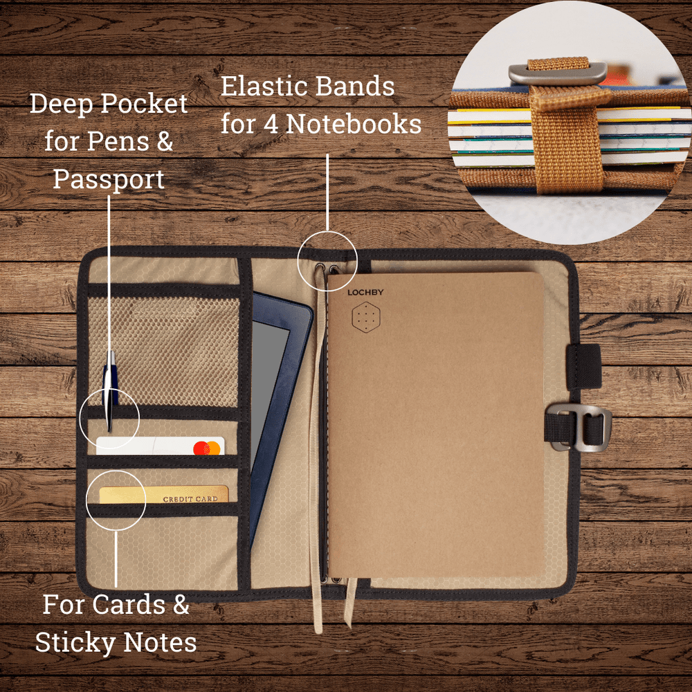 LOCHBY Field Journal: Durable Waxed Canvas Cover for Journaling