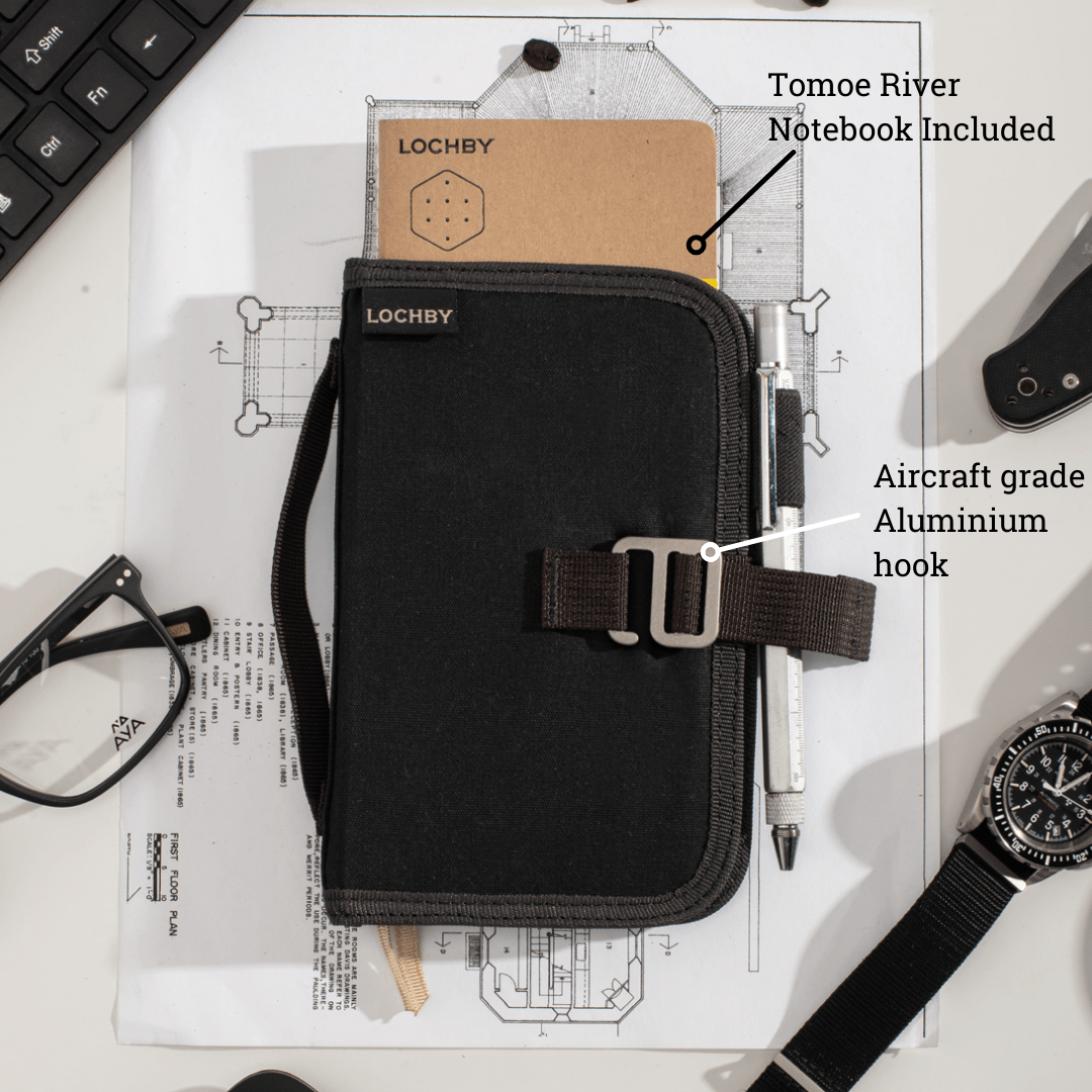 LOCHBY Mini Field Journal: Compact Water-Resistant Journal Cover